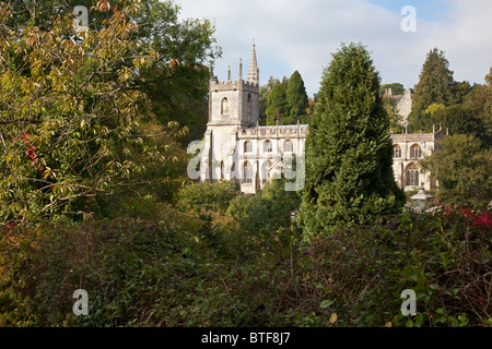 UK, England, Somerset, Pilton village. 12th century Tithe Barn was ...