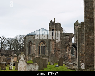 Elgin Cathedral, Scotland. Chapter House medieval roof vault vaulting ...