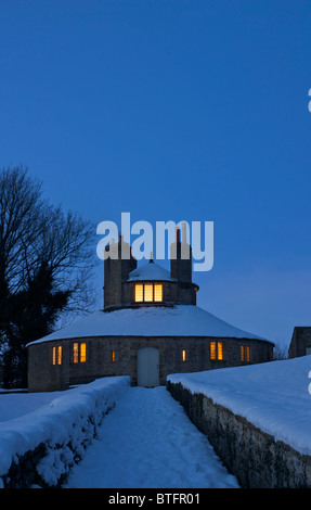Beamsley Hospital almshouses, at night, Wharfedale, North Yorkshire ...