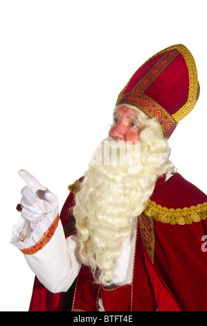 Portrait of the Dutch Sinterklaas isolated over white Stock Photo - Alamy