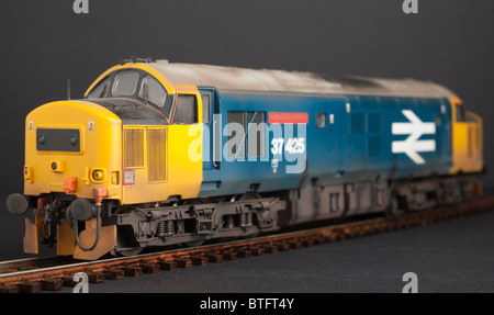 Class 37 Diesel Locomotive, Pride Of The Valleys, BR Blue Livery Stock ...