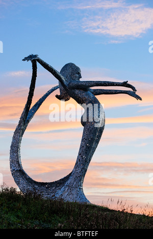 Arria Sculpture by Andy Scott at sunrise Stock Photo - Alamy