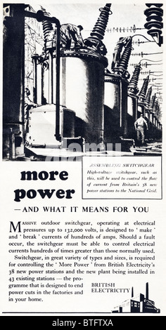 1950s UK Electricity Magazine Advert Stock Photo - Alamy