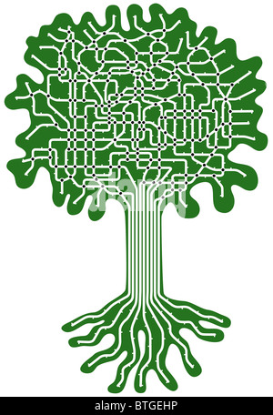 Illustrated map of a generic subway system with copy space Stock Photo ...