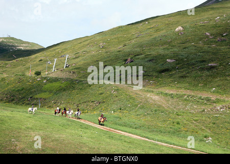 Eye of the needle or Aguille Percee area near Tignes Val d'Isere in the ...