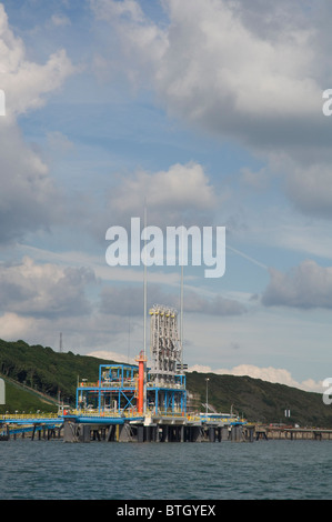 Dragon LNG terminal and jetty, Milford Haven, Pembrokeshire, Wales, UK ...