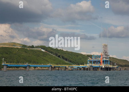 Dragon LNG terminal and jetty, Milford Haven, Pembrokeshire, Wales, UK ...