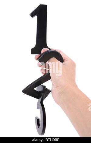 number 1 with white background, concept of teamwork Stock Photo - Alamy