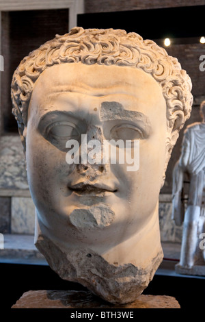 Colossal white marble heads of Roman emperors. Rome, Italy Stock Photo ...