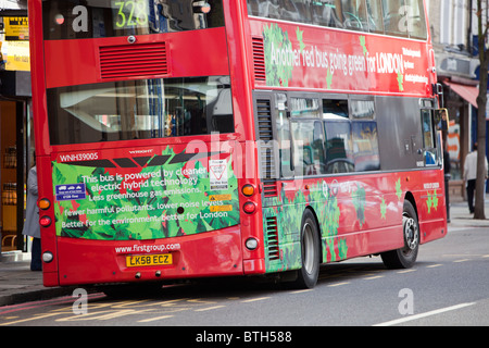 An electric hybrid technology bus in London. Part of Transports for ...