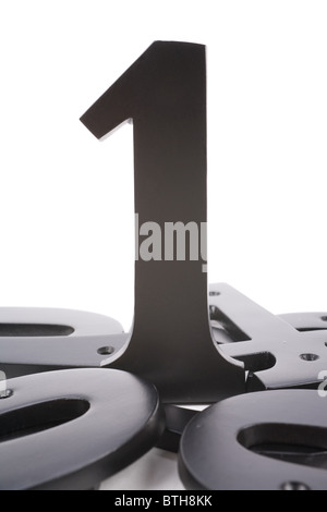 number 1 with white background, concept of teamwork Stock Photo - Alamy