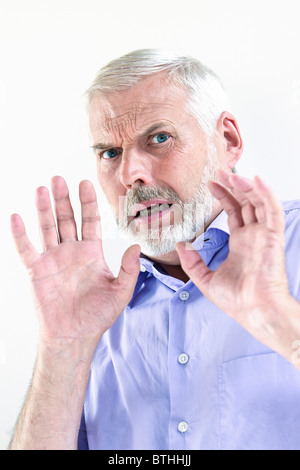 senior in fear and panic Stock Photo - Alamy