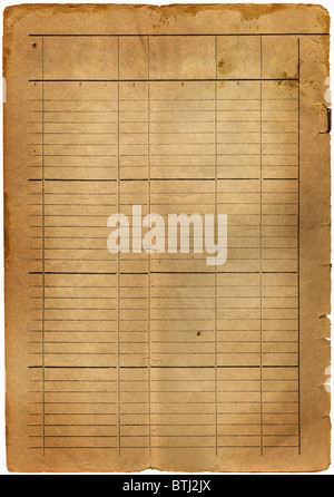 The empty old form to your records Stock Photo - Alamy