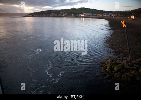 Views of Largs coastline from the ferry link between Largs and the Isle ...