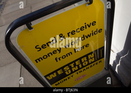Western Union money transfer bureau de change in London UK Stock Photo ...