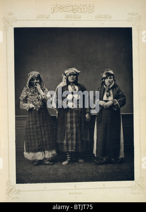 The Ottoman Empire, studio portrait of models wearing traditional ...
