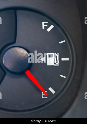 Gas gauge on an automobile dashboard reading full Stock Photo - Alamy