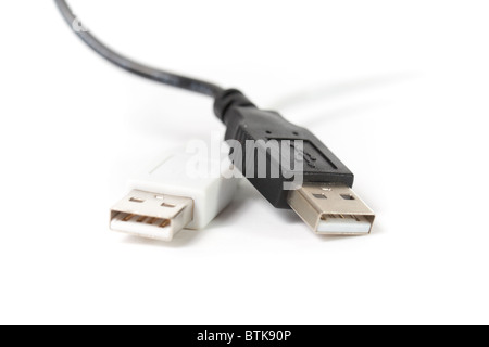 black and white usb connectors Stock Photo - Alamy