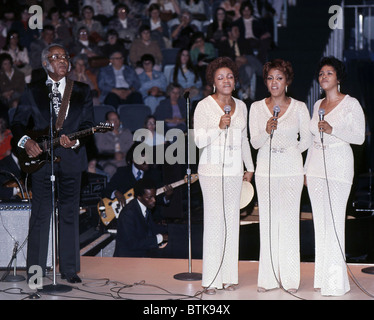 The Staple Singers, from left: Roebuck 'Pops' Staples,Yvonne Staples ...