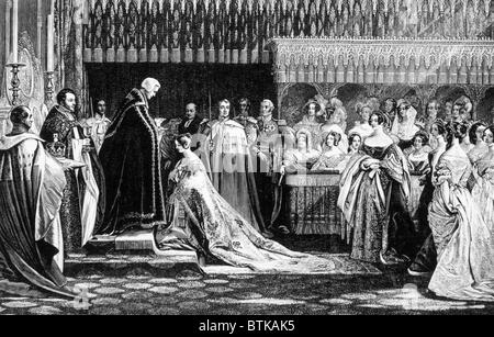 Queen Victoria, 1819 - 1901, receiving the news of her accession at ...
