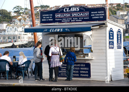 Brixham seafood stall, seafood stall Brixham, Brixham Devon UK, Shrimp ...