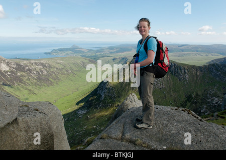 A climber on the A Chir ridge on the Isle of Arran Stock Photo - Alamy