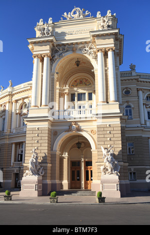 The entrance of the Odesa Opera and Ballet Theatre. Known for its ...