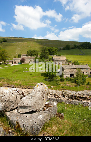 The village of Yockenthwaite with the Dales Way footpath running ...