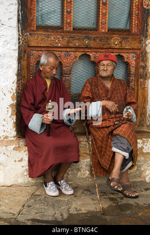 Prayer wheels at the Changangkha Lhakhang Monastery in Thimphu, the ...