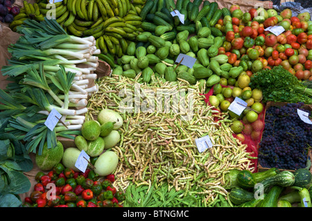 The fruit and vegetable market in Funchal - Maderia - Portugal Stock ...