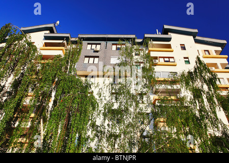 Apartment Complex with Windows Stock Photo - Alamy