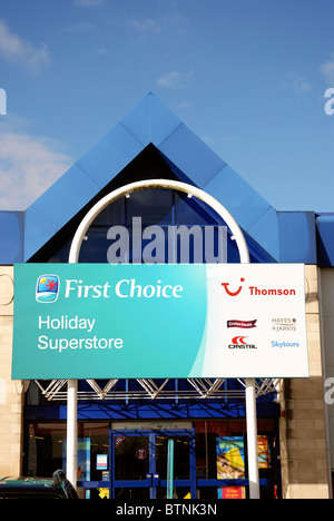 first choice holiday superstore on retail park uk Stock Photo - Alamy
