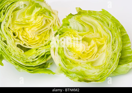 Iceberg lettuce cut in half Stock Photo - Alamy