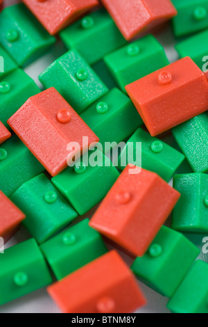 Red and green houses of a Monopoly game. [automated translation] Stock ...