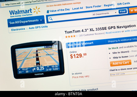 GPS, Walmart Store website online Stock Photo - Alamy