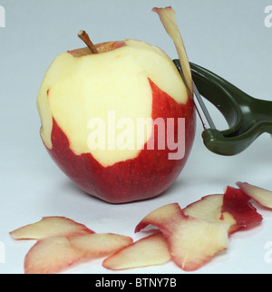 an apple peeled Stock Photo - Alamy