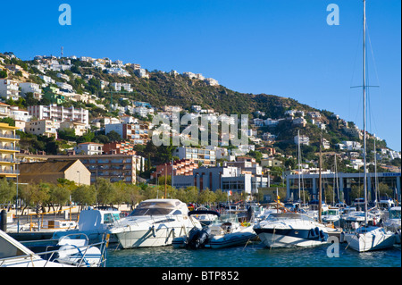 Spain Catalonia Costa Brava Roses (Rosas) Beach sand castle Stock Photo ...