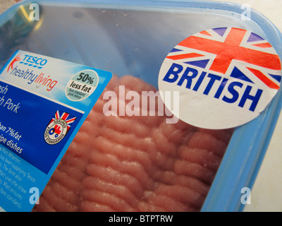 health eating pork mince with the British logo & the little red tractor ...