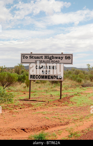 Road Sign Stuart Highway Northern Territory Austalia Stock Photo ...