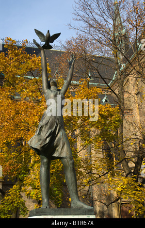Prague, Peace Square (Namesti Miru) Vinohrady Quarter, Vinohrady ...
