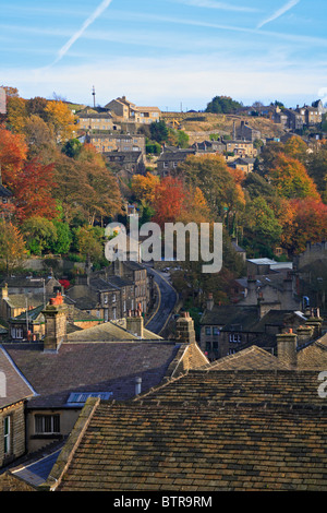 Holmfirth town centre in West Yorkshire famous for the BBC TV series ...