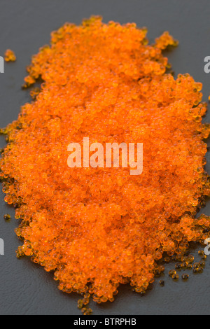 Tobiko Sushi , flying fish eggs sushi Stock Photo - Alamy