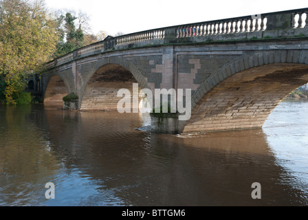 Bewdley Bridge which was designed by Thomas Telford spans the River ...