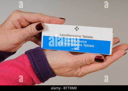 Levothyroxine medication (hormone replacement tablets) to treat an ...