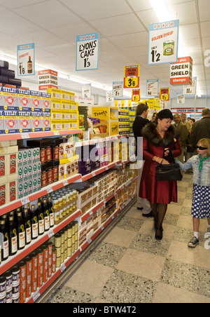 Interior picture of a simulated 1960's Tesco supermarket. Goodwood ...