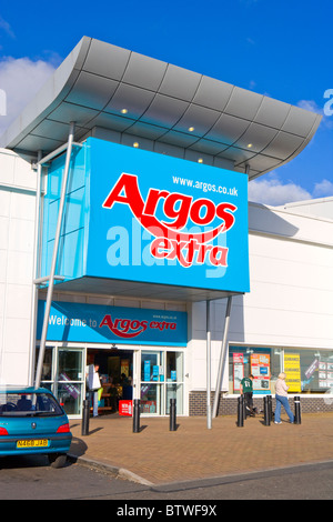 Argos Extra Store shop sign logo signage Brand Stock Photo - Alamy