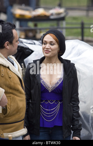Cast of TWELVE On Location in Central Park Stock Photo - Alamy