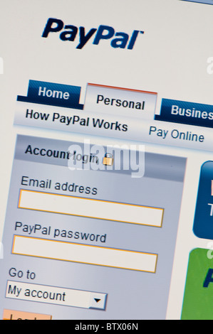 PayPal website screen shot Stock Photo - Alamy
