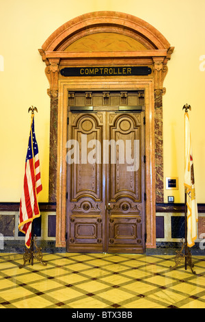 ILLINOIS Springfield Interior of State Capitol building stained glass ...