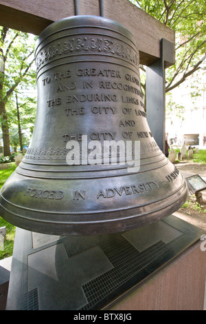 The Bell of Hope outside St Paul's Chapel Stock Photo - Alamy